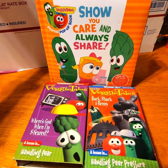 BigIdea | Other | Veggietales Bundle With Book And 2 Vhs Tapes | Poshmark